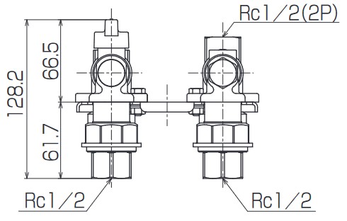 Rc1/2×Rc1/2／1P／LPガス用 - （メーター廻りユニット｜メーター廻りユニット）：光陽産業株式会社